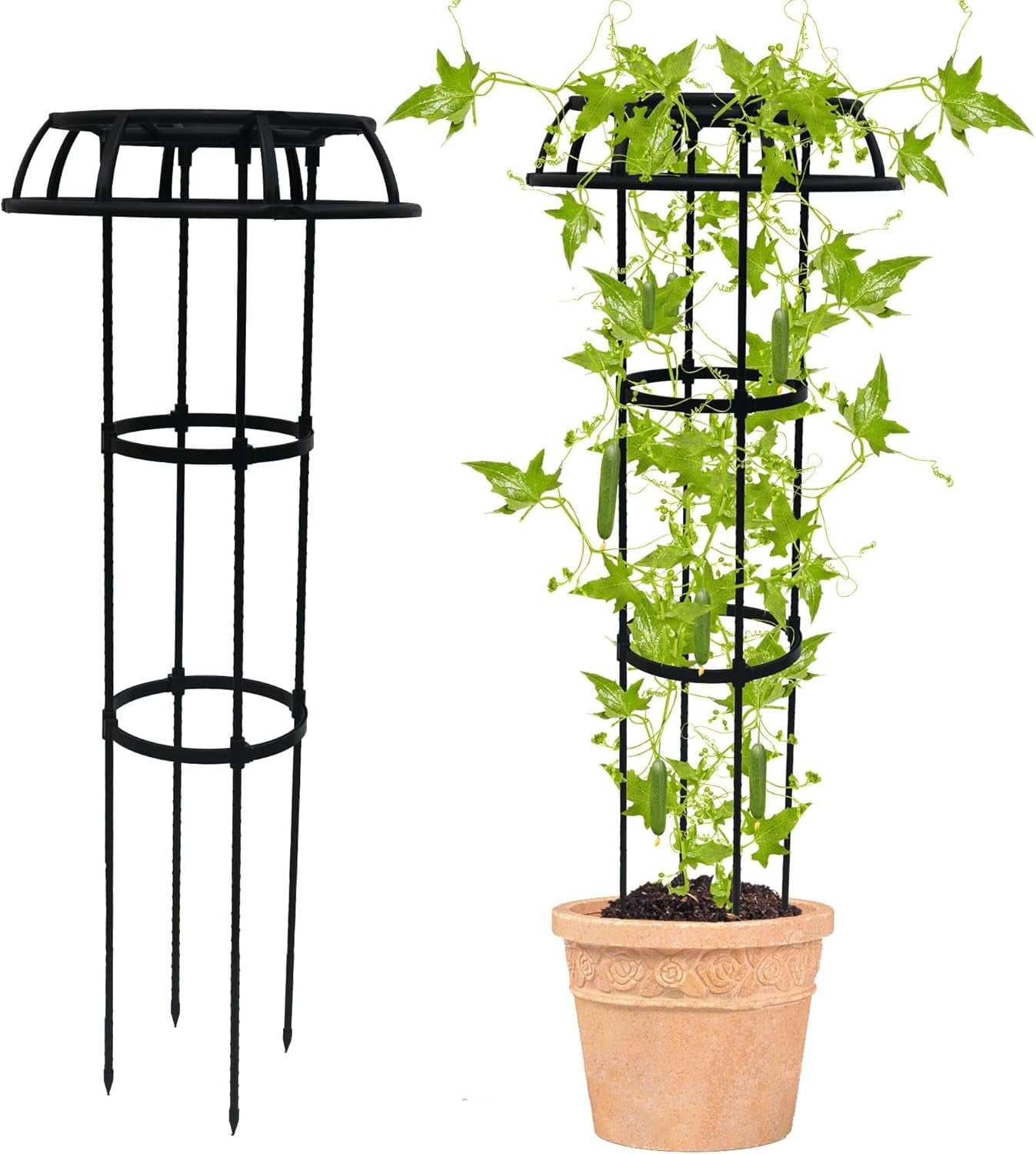 Garden Trellis for Climbing Plants Outdoor,41.3 Inch Mushroom Top ...