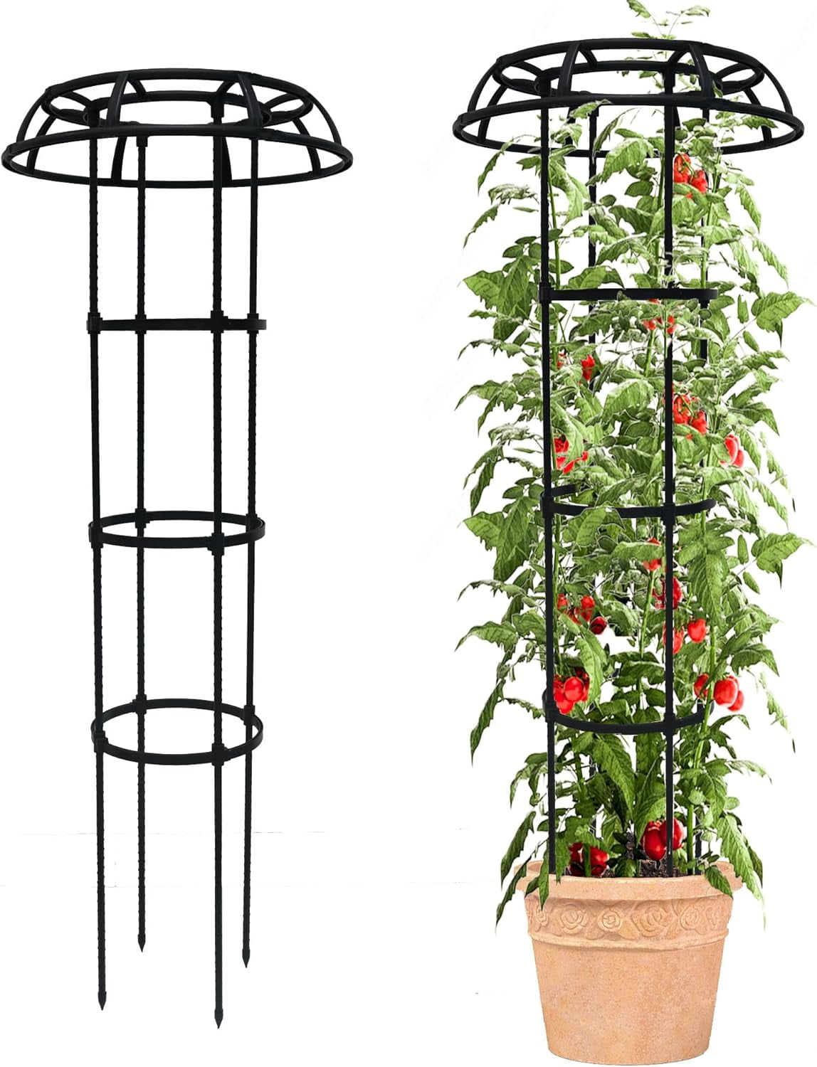 Garden Trellis for Climbing Plants Outdoor, 53 Inch Mushroom Top ...
