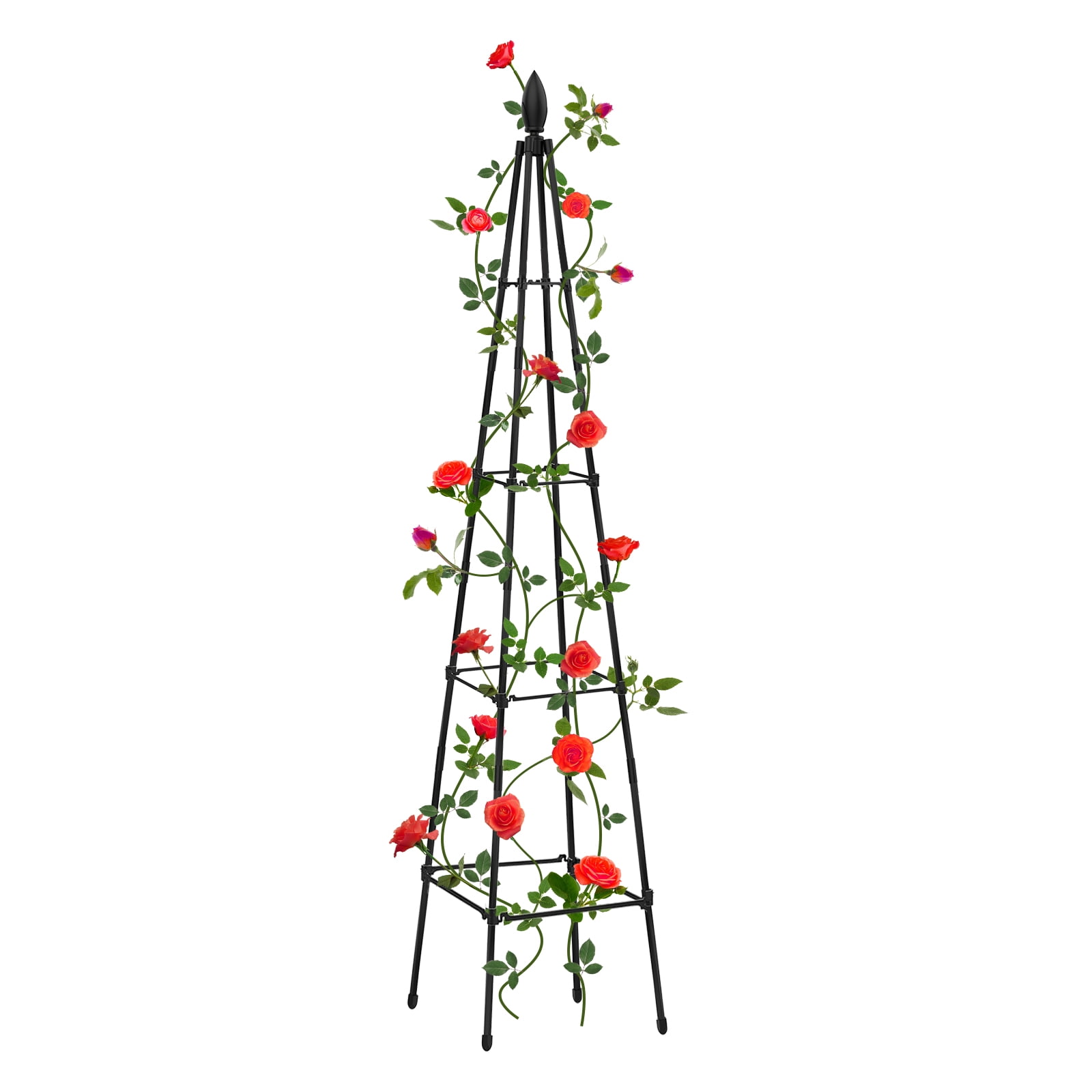 63'' Garden Trellis for Climbing Plants, Indoor/Outdoor Support Tower ...