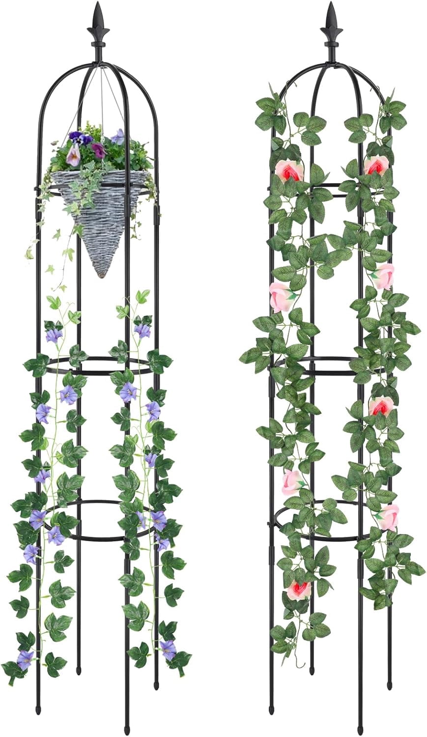 Garden Trellis for Climbing Plants Tower Obelisk Garden Trellis 6ft ...