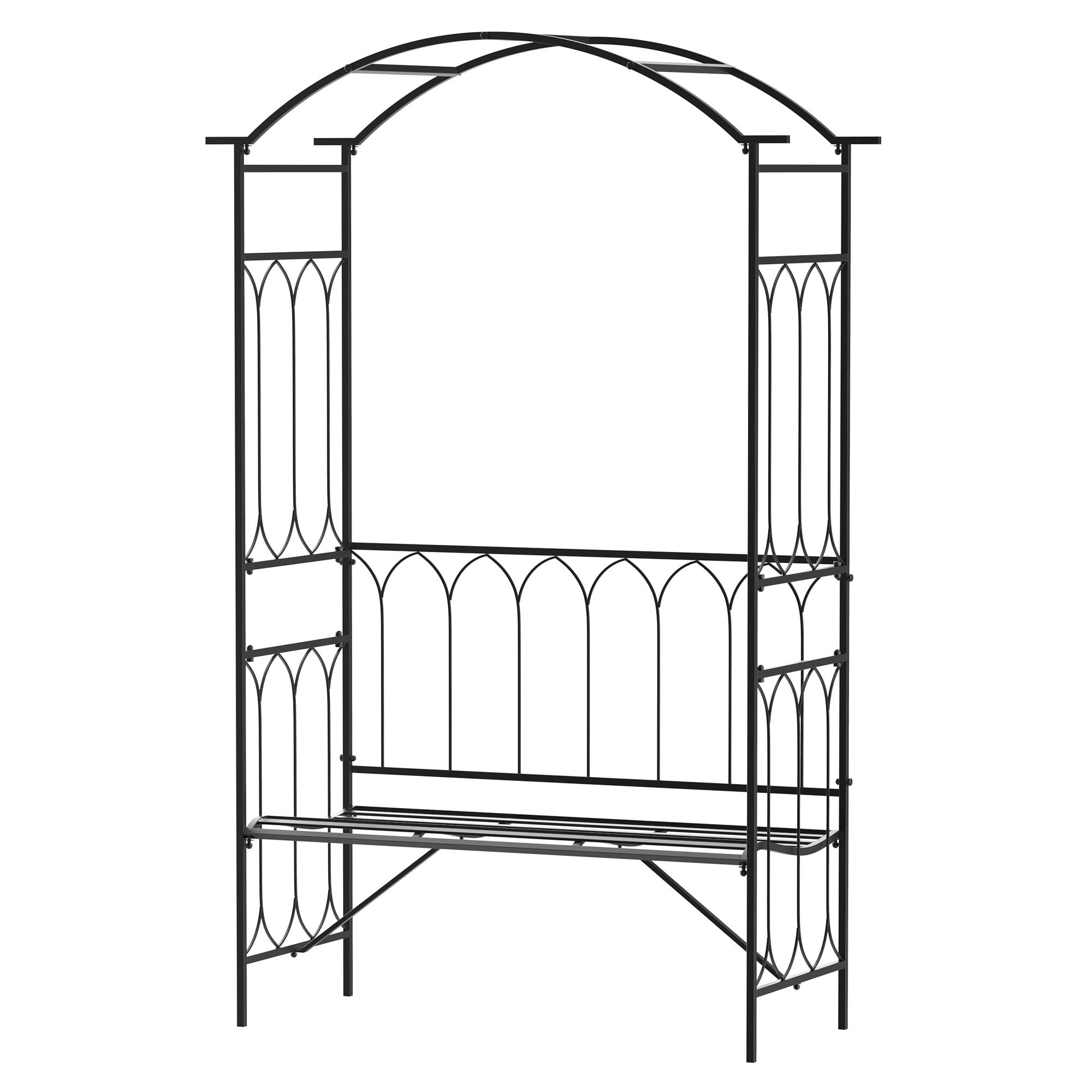 Garden Trellis, Metal Trellis Arbor Arch for Climbing Plants with ...