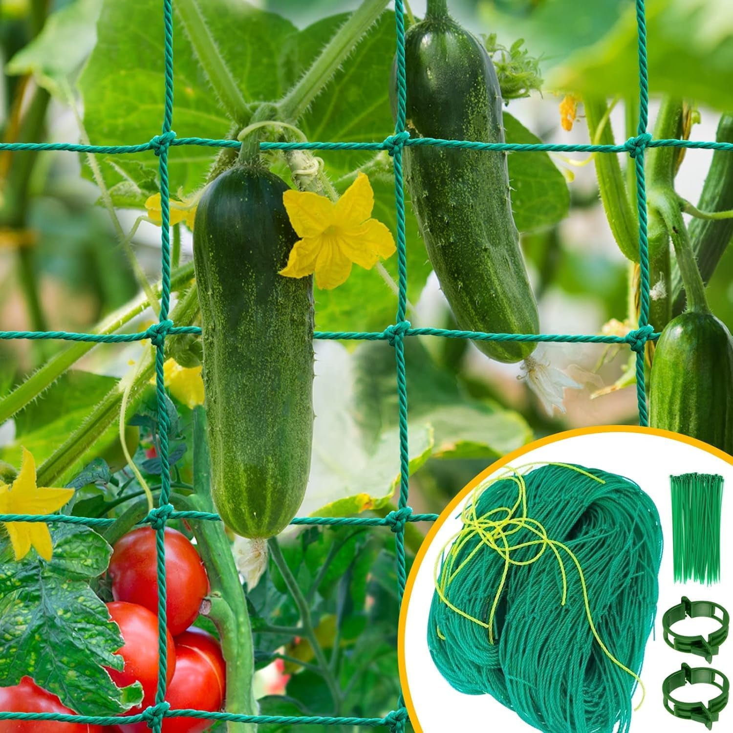 Garden Trellis Netting for Climbing Plants Outdoor, Plant Netting for ...