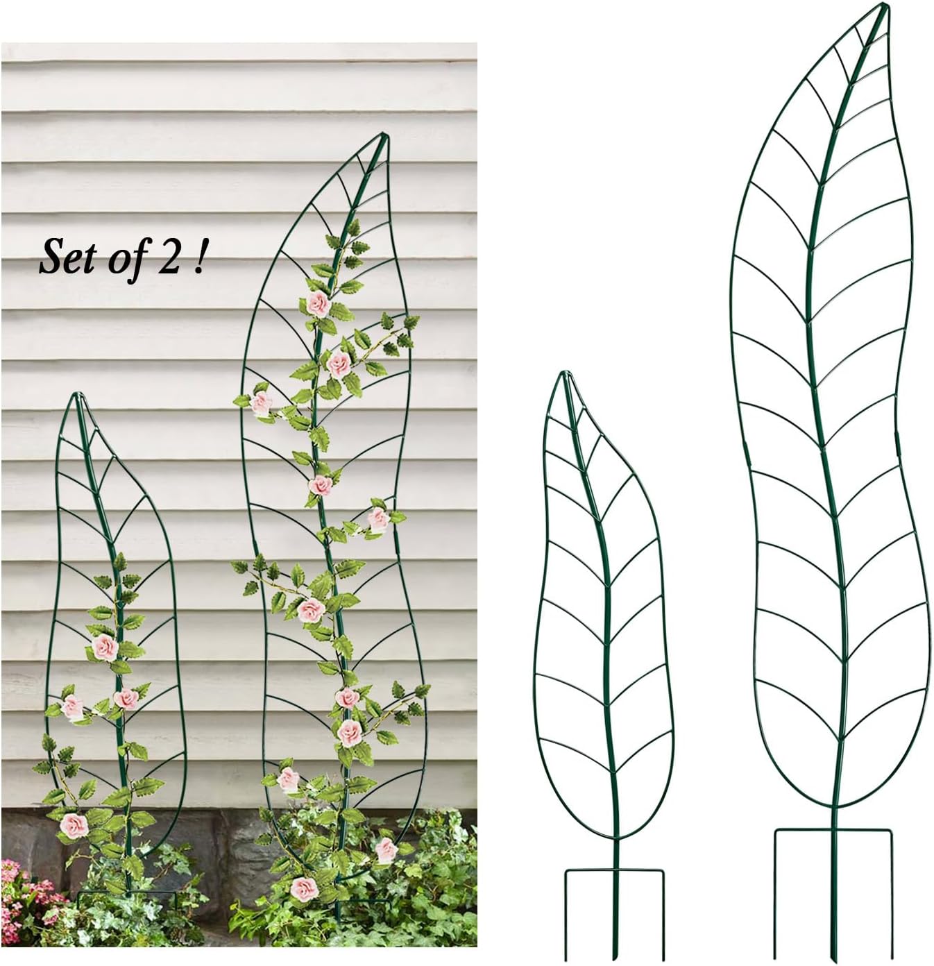 Garden Trellis Plant Support Trellis Green Leaf Trellis Garden ...