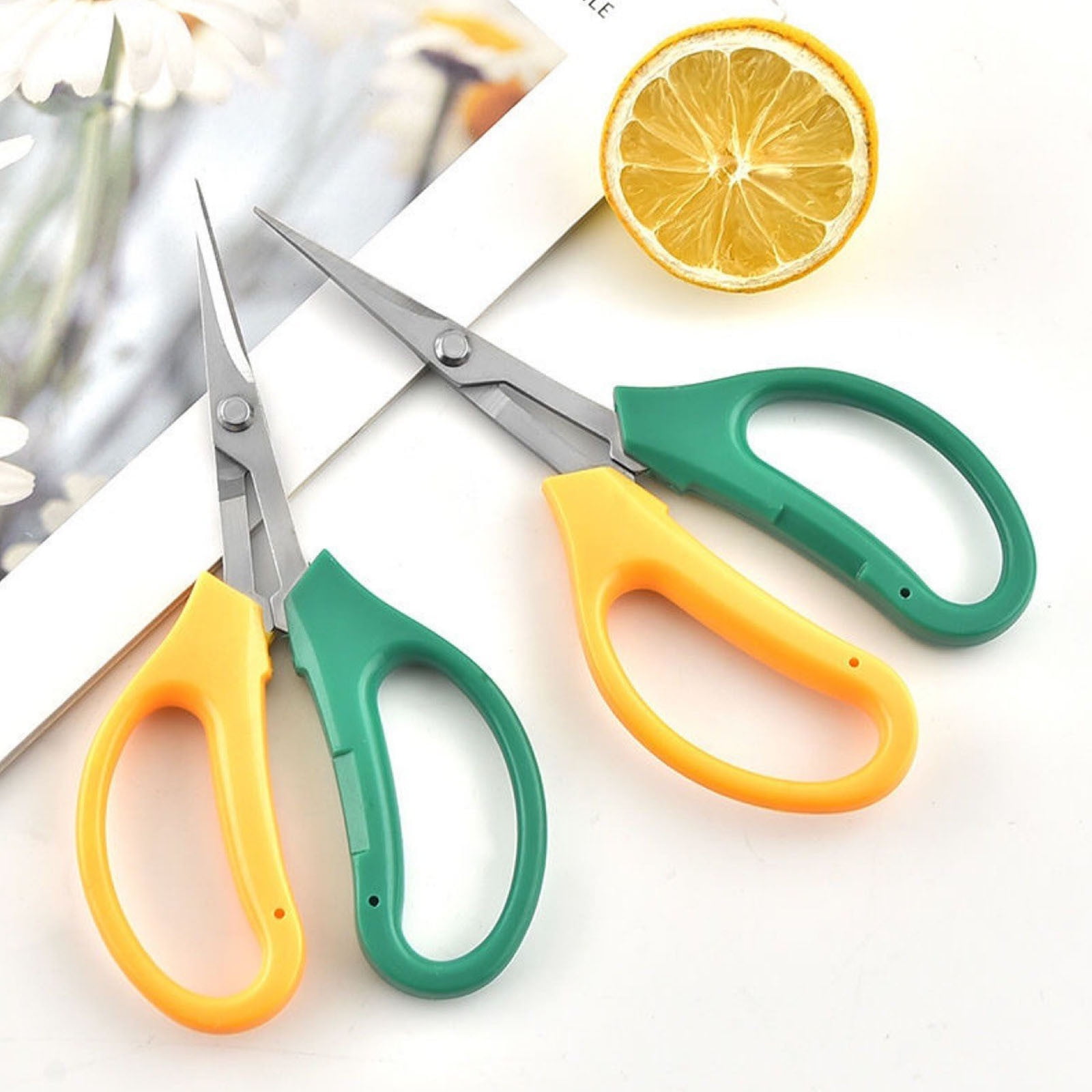 Garden Trimming Scissors | Stainless Steel Bent-Up Blade | Soft ...