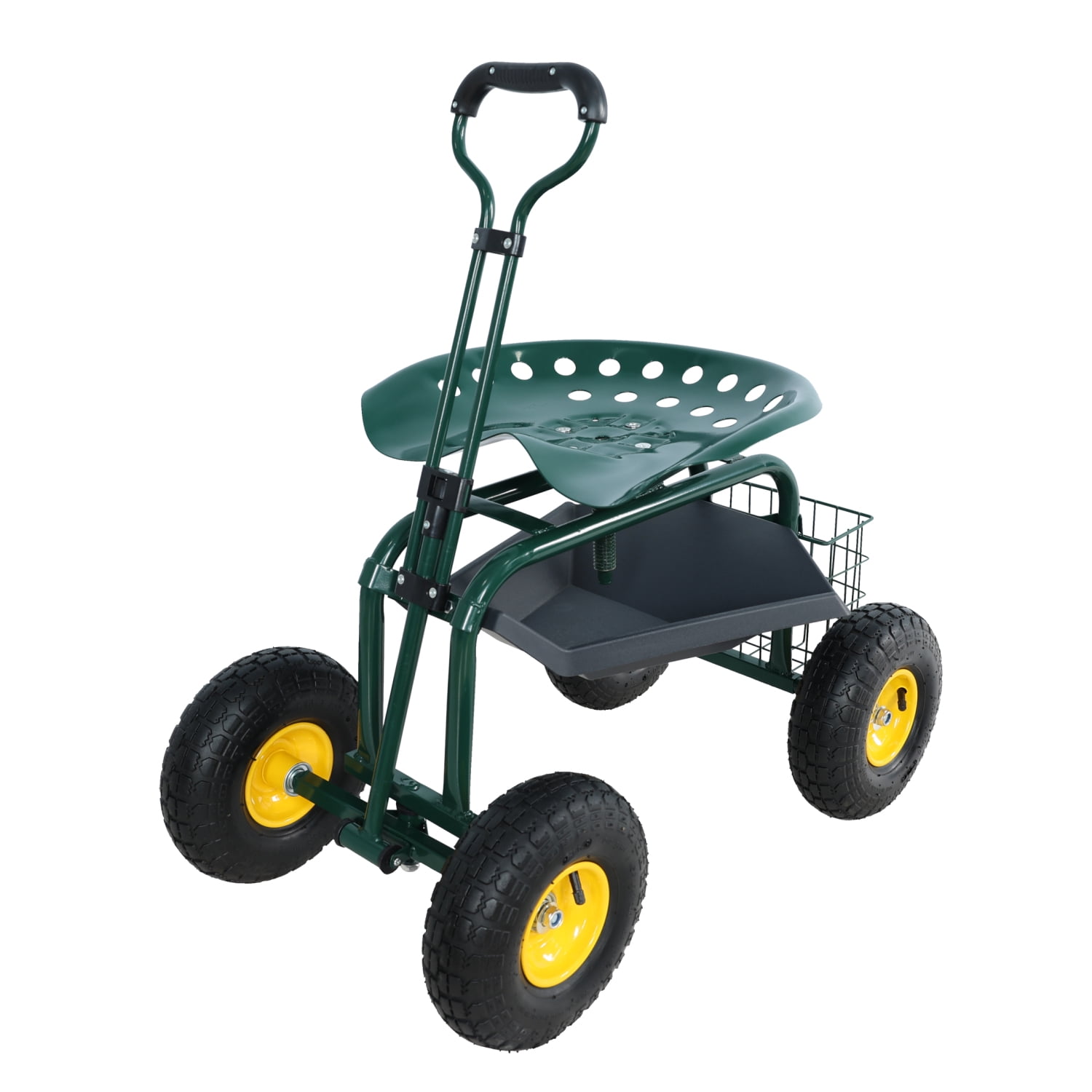 Garden Trolley Chair with Wheels - Green Planting & Yard Work - Walmart.com