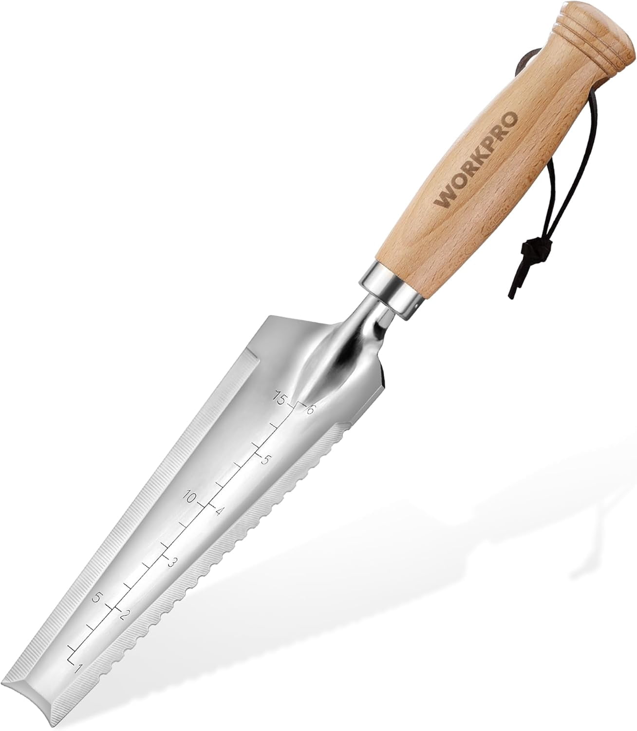 Garden Trowel with Wood Handle, Stainless Steel Narrow Hand Shovel ...