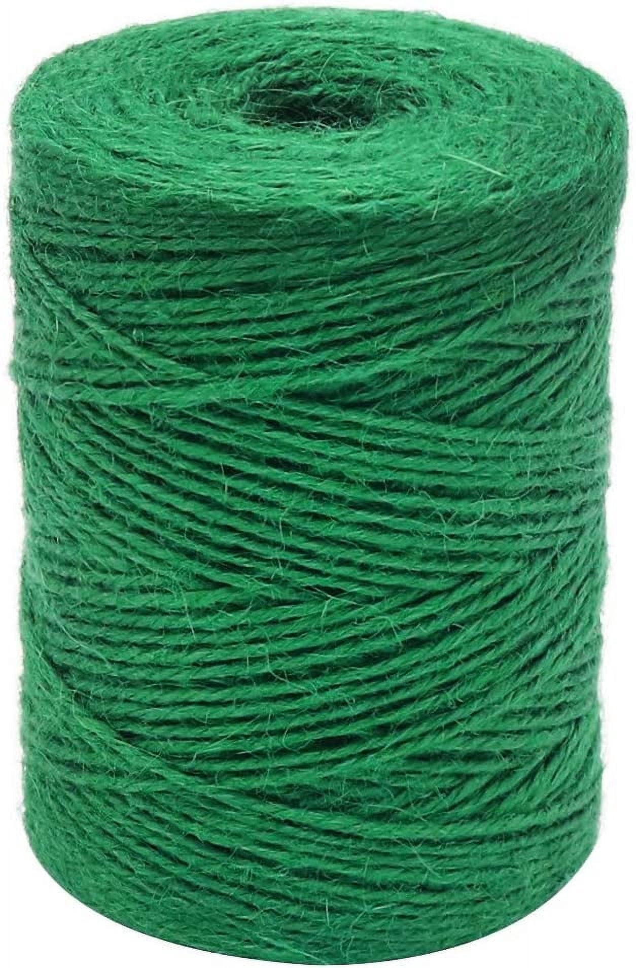 Twisted Natural Jute Cord, 656ft 2mm Green Garden Twine for Plants ...