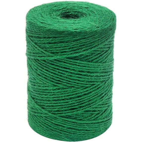 Twisted Natural Jute Cord, 656ft 2mm Green Garden Twine for Plants ...