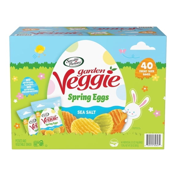 Sensible Portions Garden Veggie Snacks Spring Eggs 40 Count Sea Salt ...