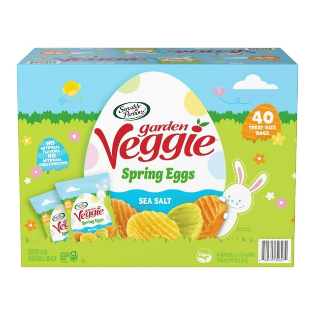 Garden Veggie Snacks Spring Eggs Sea Salt Chips (40 Individual Pack ...
