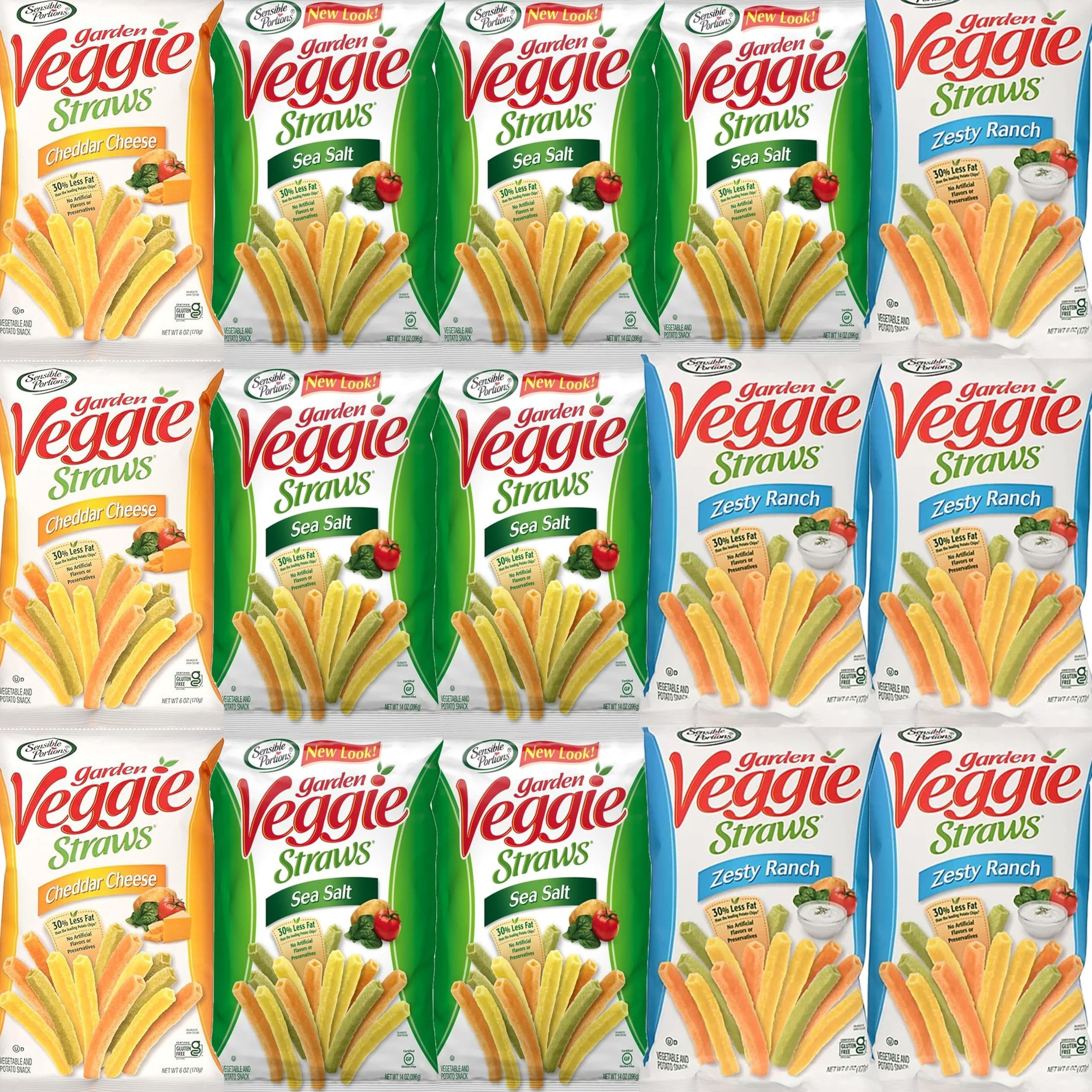 Garden Veggie Straw Variety Pack 15 Count by Bussin Boxes - Walmart.com