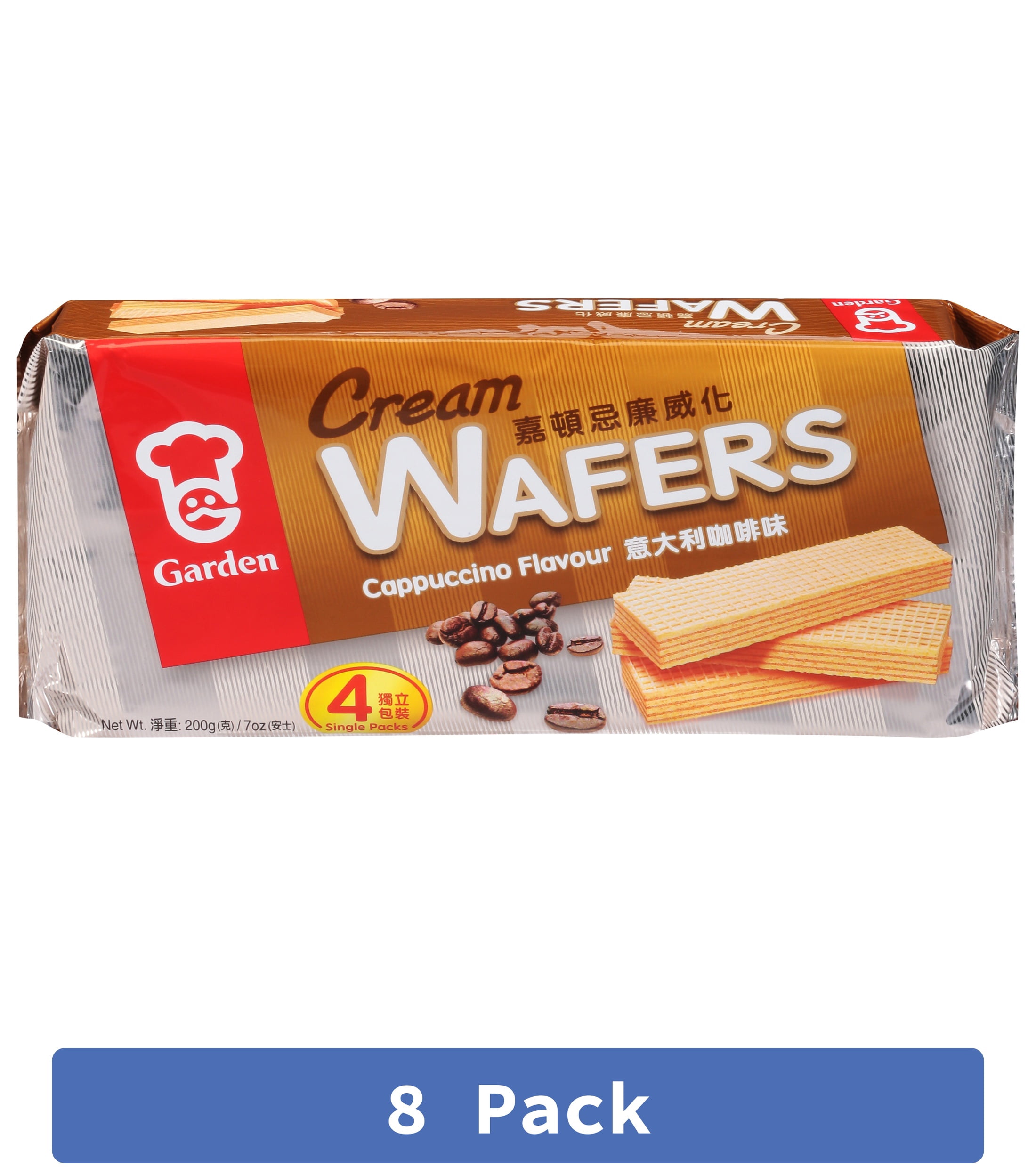 Garden Wafer Cookies Cream Cappuccino 7 oz (Pack Of 8) - Walmart.com