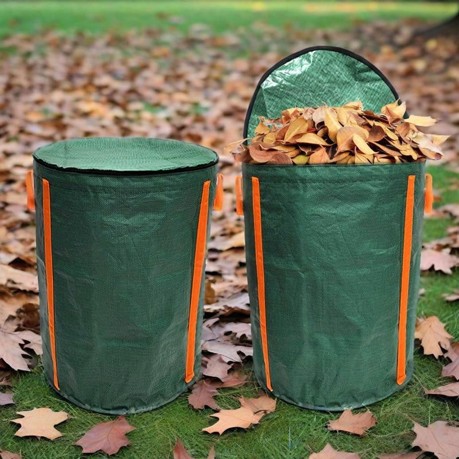 Garden Waste Bag, Leaf Collection Bag with Flip Lid, Large Outdoor Yard ...