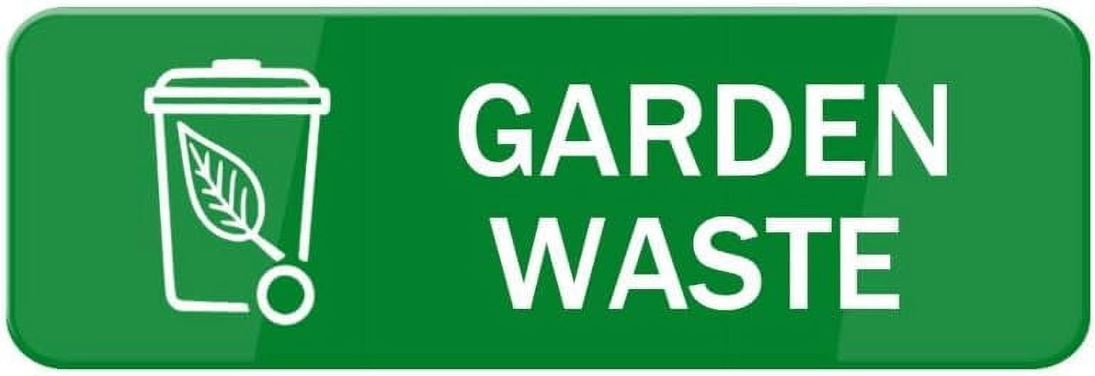 Garden Waste Sign, 3x9 Inchs Acrylic Plastic Sign With Symbols, Self ...