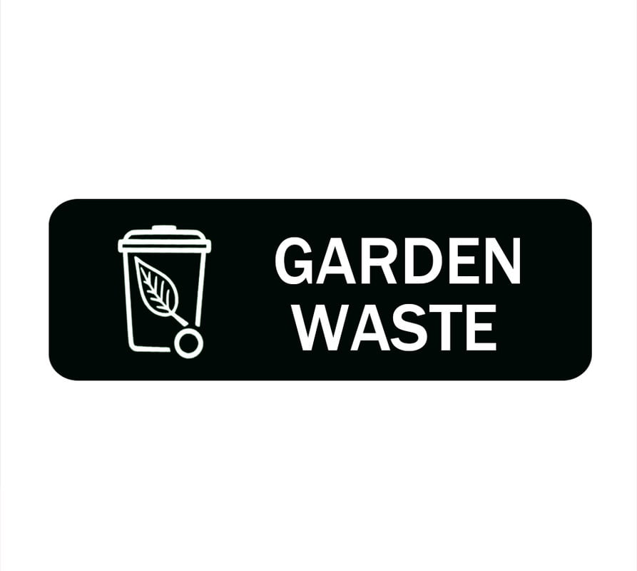 Garden Waste Sign For House/Office,Signs For Home,Thick Acrylic Self ...