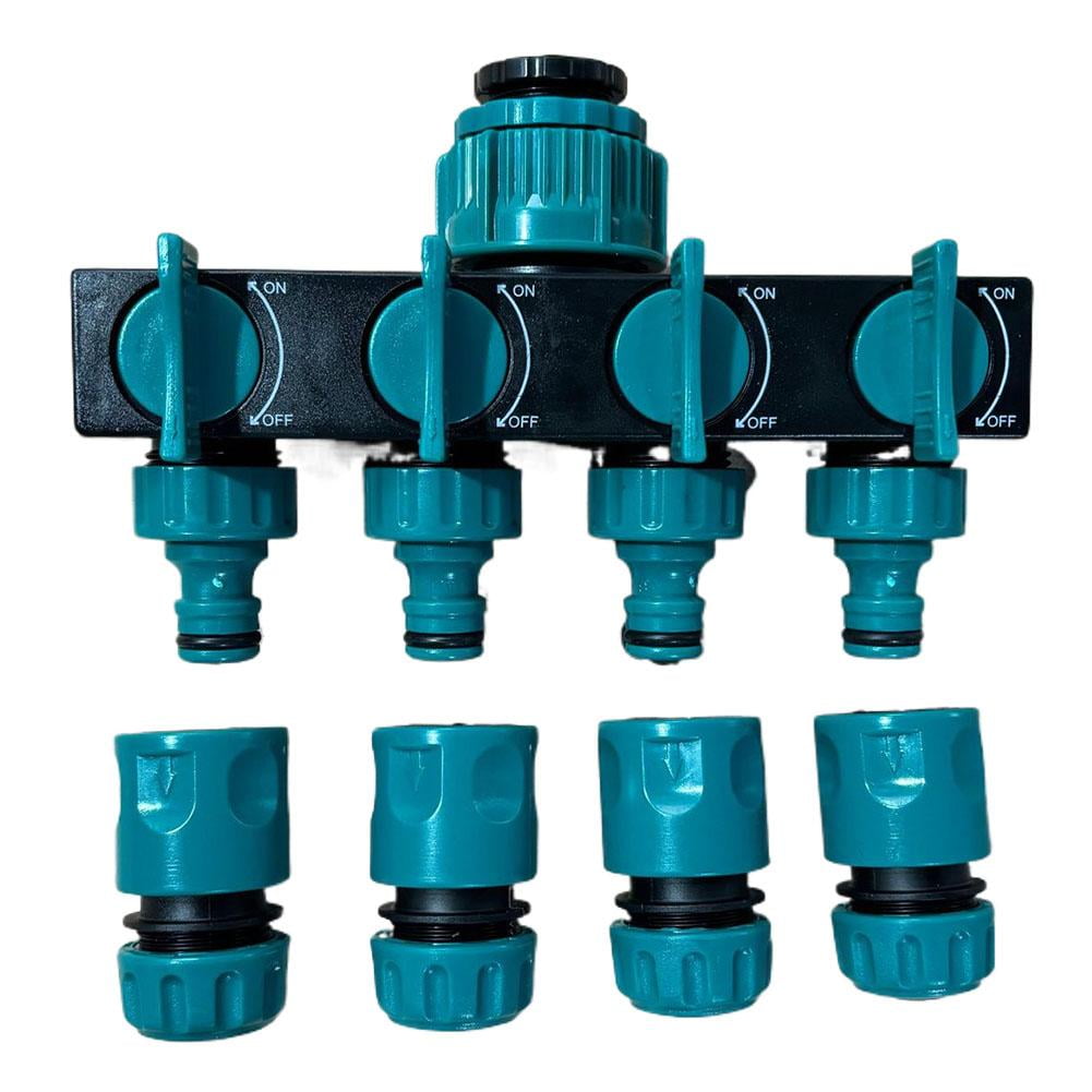 Garden Water Diverter Hose Splitters Garden Tap Water Splitter 4-Way ...