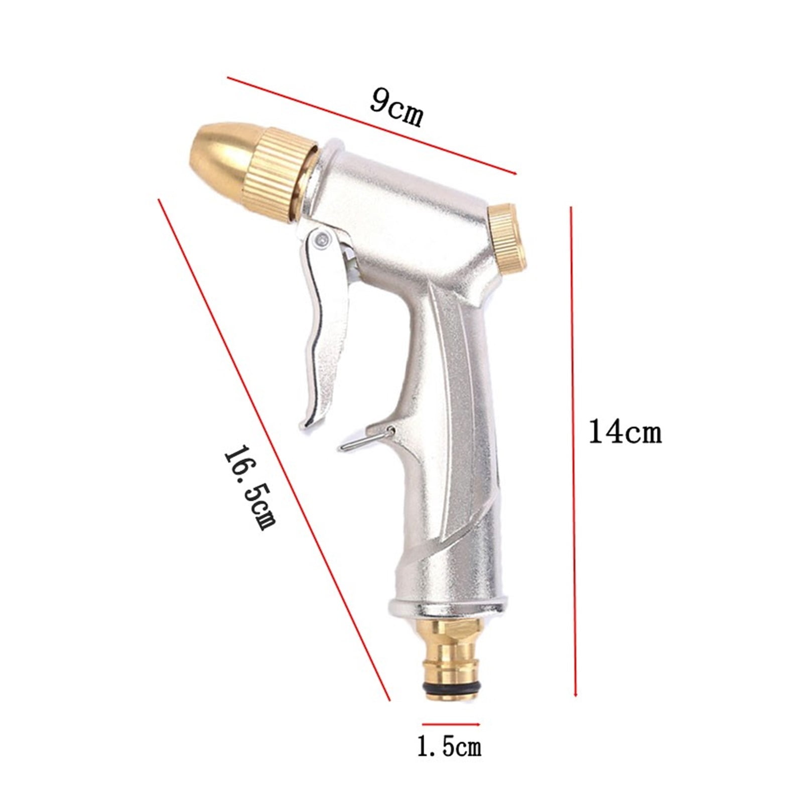 Garden Water Gun Sprinkler Hose Nozzle High Pressure Car Wash Metal ...