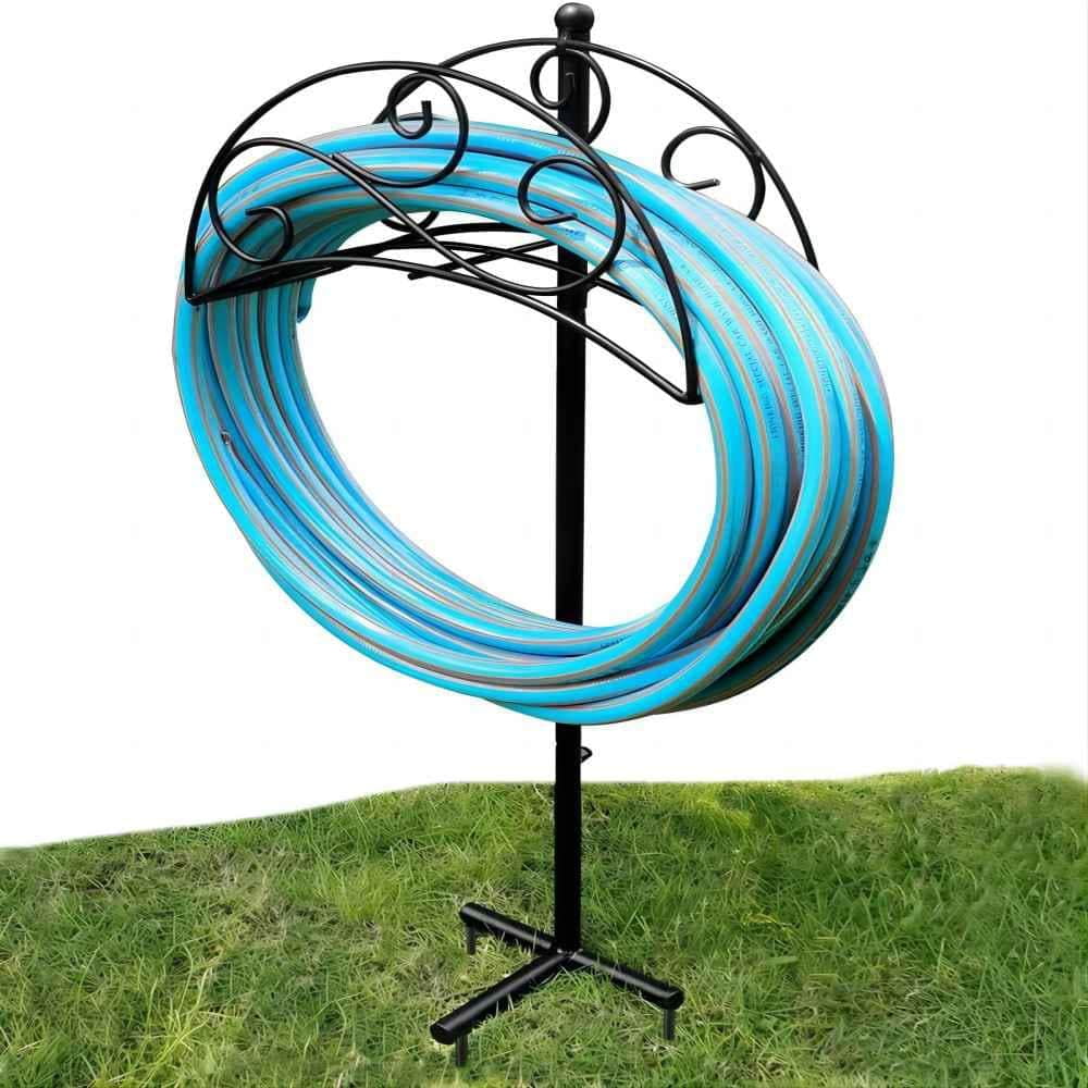Garden Water Hose Holder Detachable Metal Hose Rack Stand Heavy-Duty ...