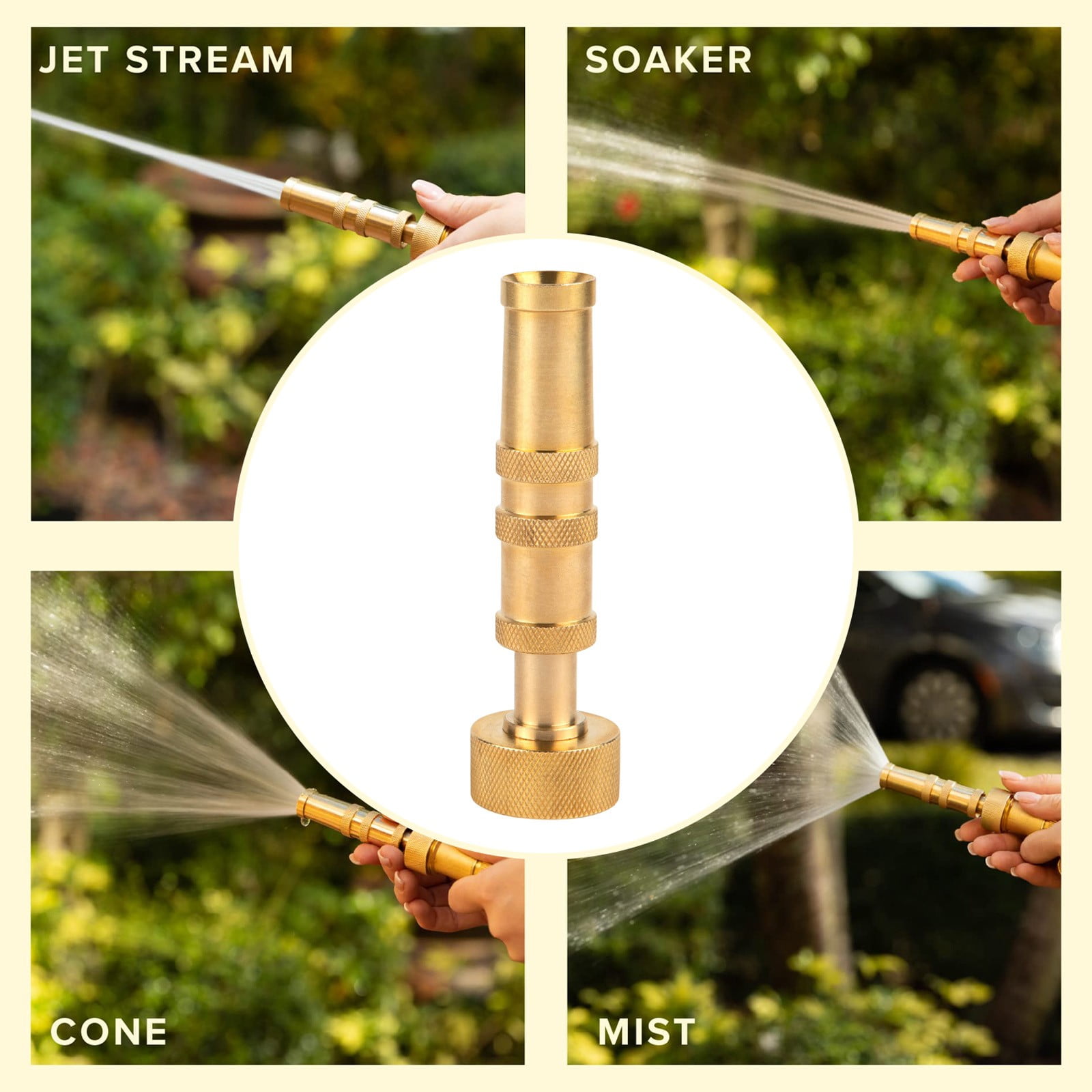 Garden Water Hose Nozzle Sprayer Outdoor Hose Shower Attachment Power ...