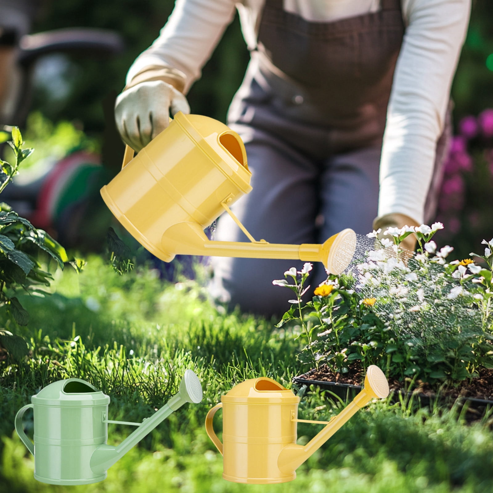 Garden Watering Can Long Spout Sprinkler | 1.5L Plastic Irrigation Pot ...