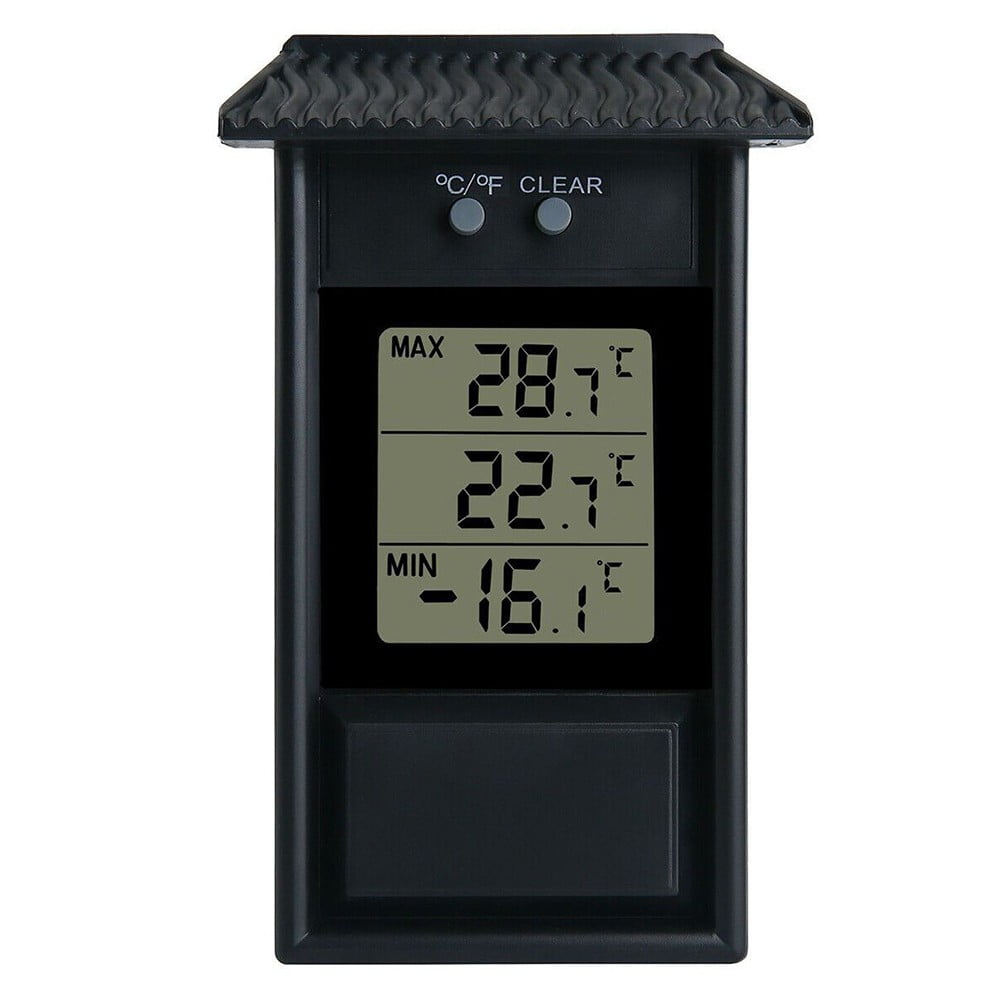 Garden Waterproof Digital Thermometer Display Max Min Greenhouse Garden ...