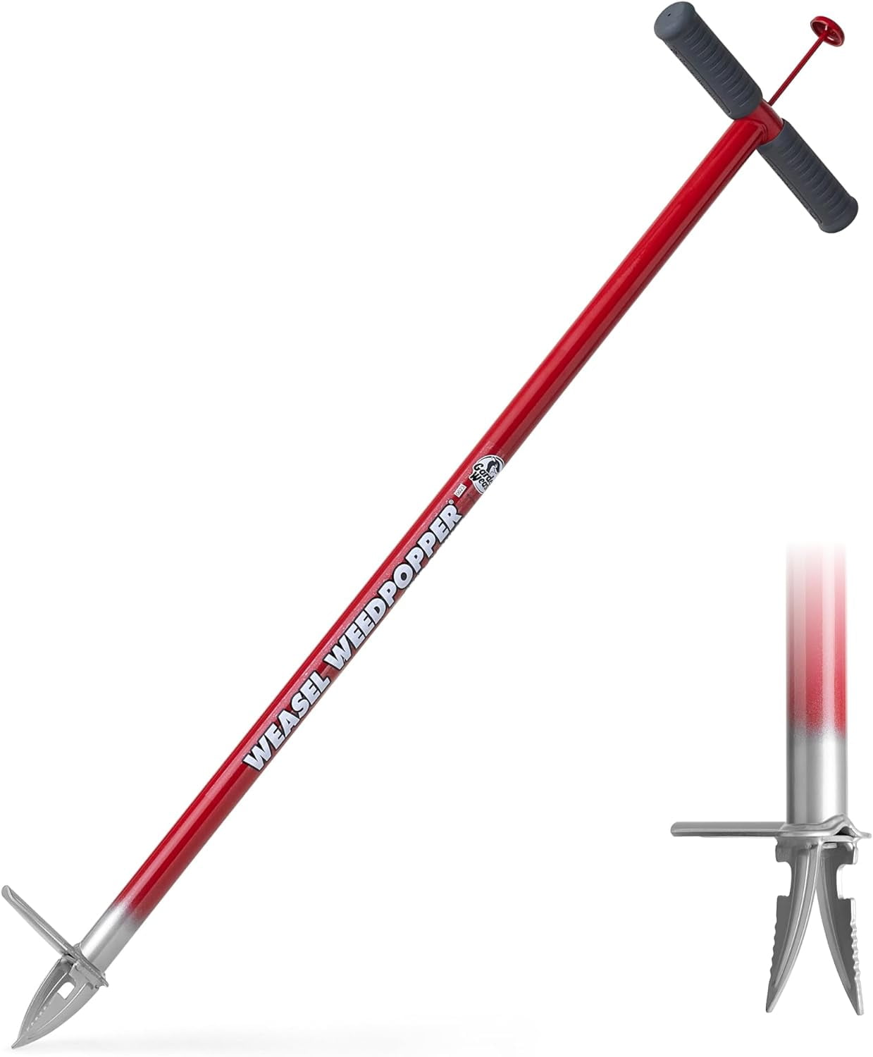 Garden Weasel WeedPopper Step & Twist - Long Handle | Easy Weeding and ...