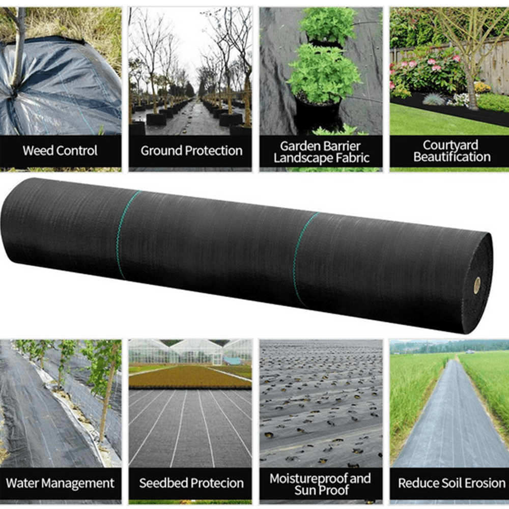 Garden Weed Barrier Fabric Multi Size Heavy Duty Landscape Weed ...