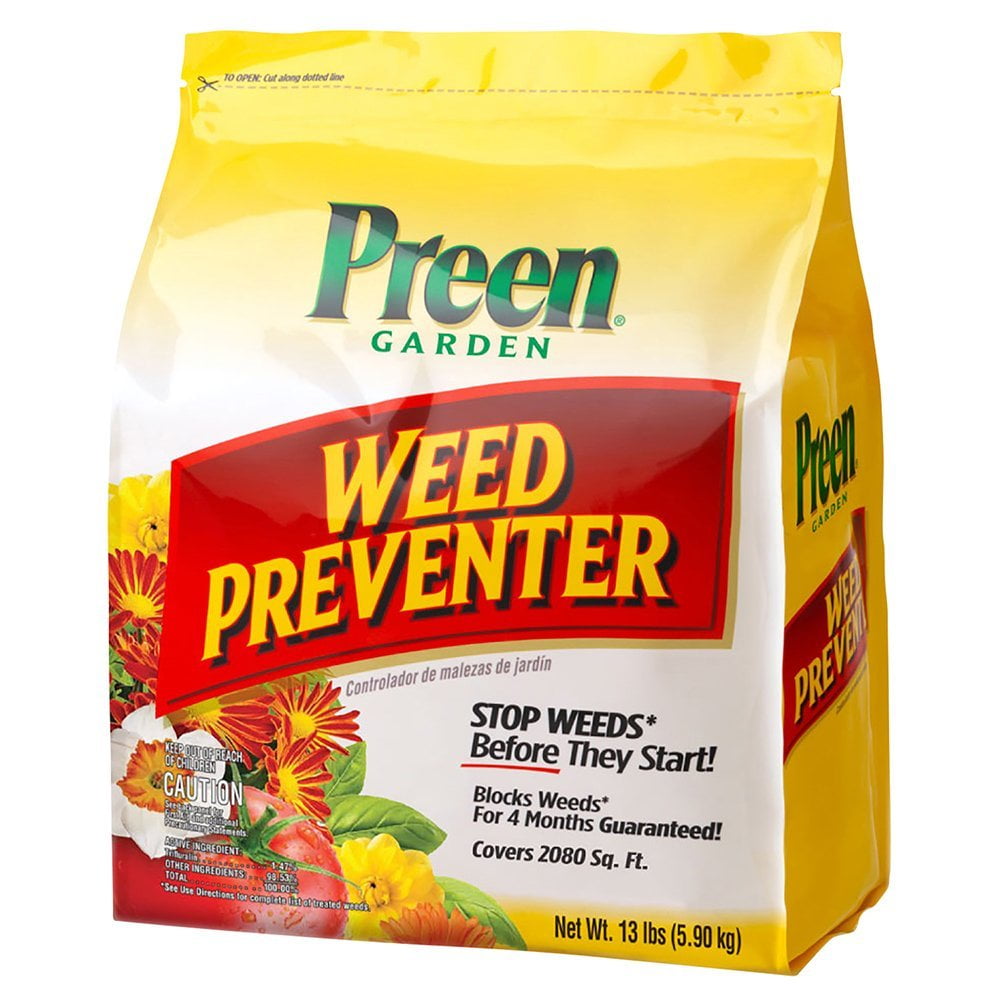 Garden Weed Preventer - 13 lb. bag Covers 2080 sq. ft., Stop weeds ...