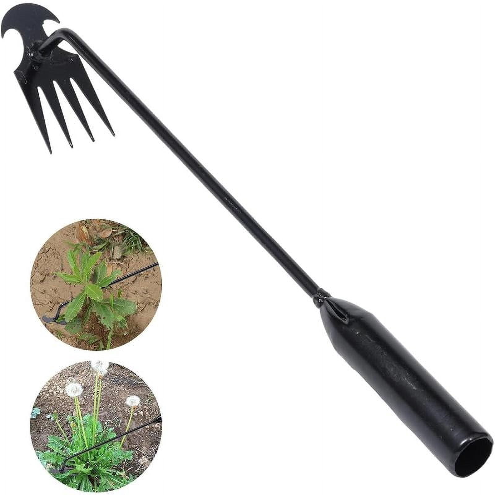 Garden Weed Pulling Tool Uprooting Weeding Tool, 4 Teeth Weed Puller ...