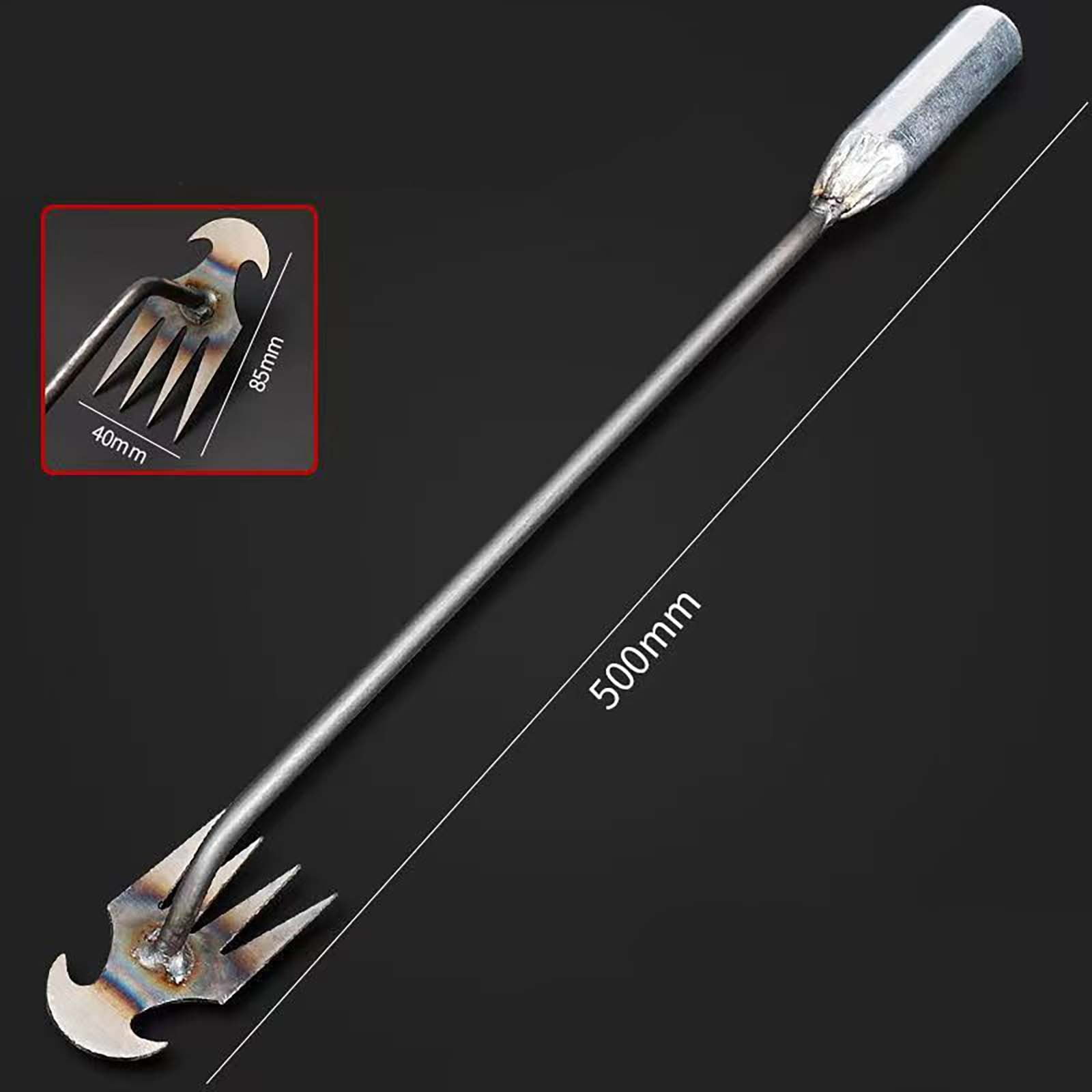 Garden Weeder Tool Manual Puller | 4-Tine Heavy Duty Iron Scarifier ...