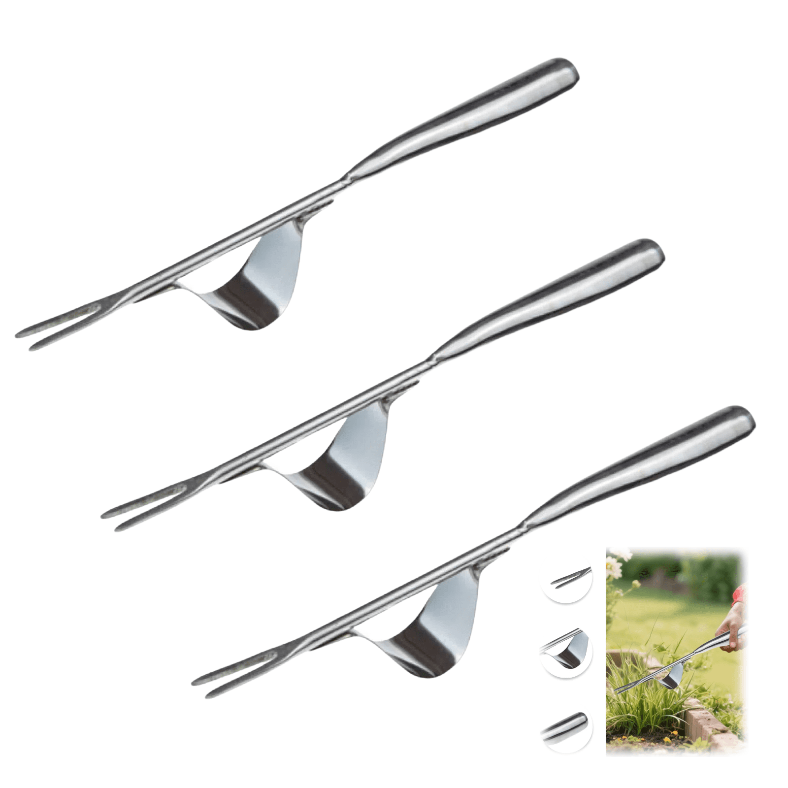 Garden Weeding Tool,Hand Weeder Tool,Leverage Base Design and V-Fork ...