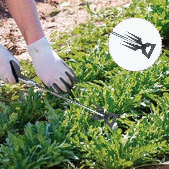 Garden Weeding Tool - Steel Manual Weed Puller with Ergonomic Handle ...