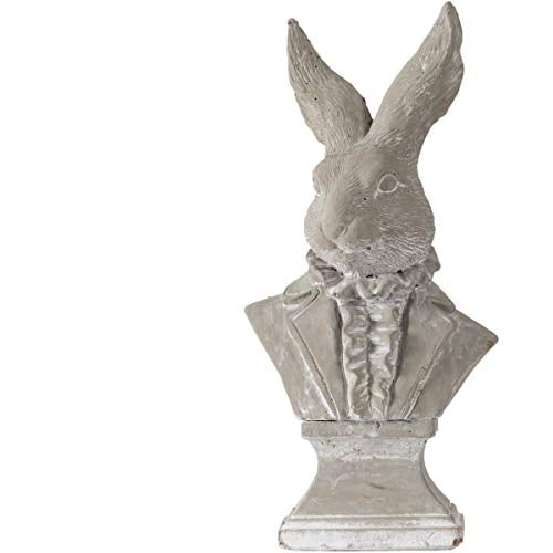 Garden Whimsy - Gray Cement Rabbit Figurine - Walmart.com