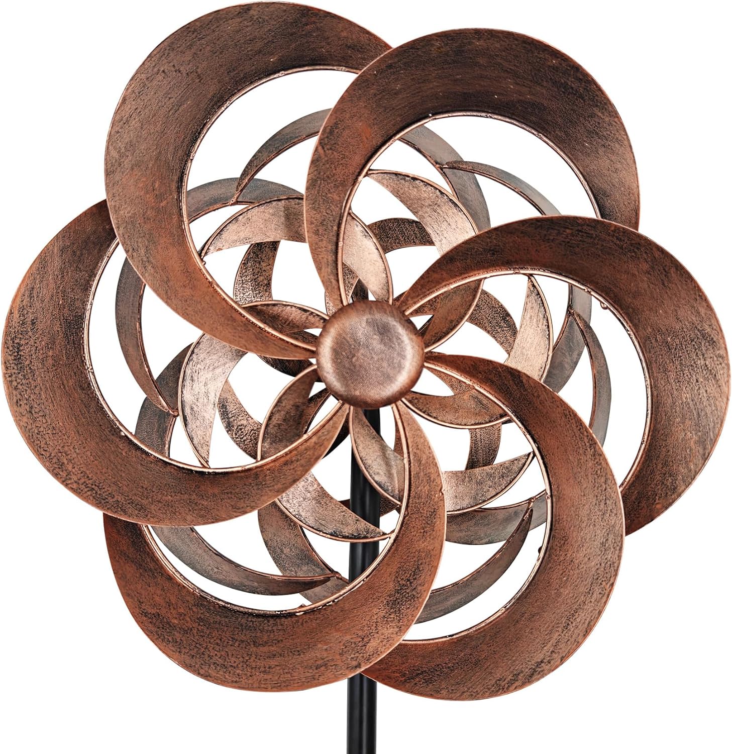 Garden Wind Spinners Outdoor Metal, Copper Kinetic Wind Sculptures ...