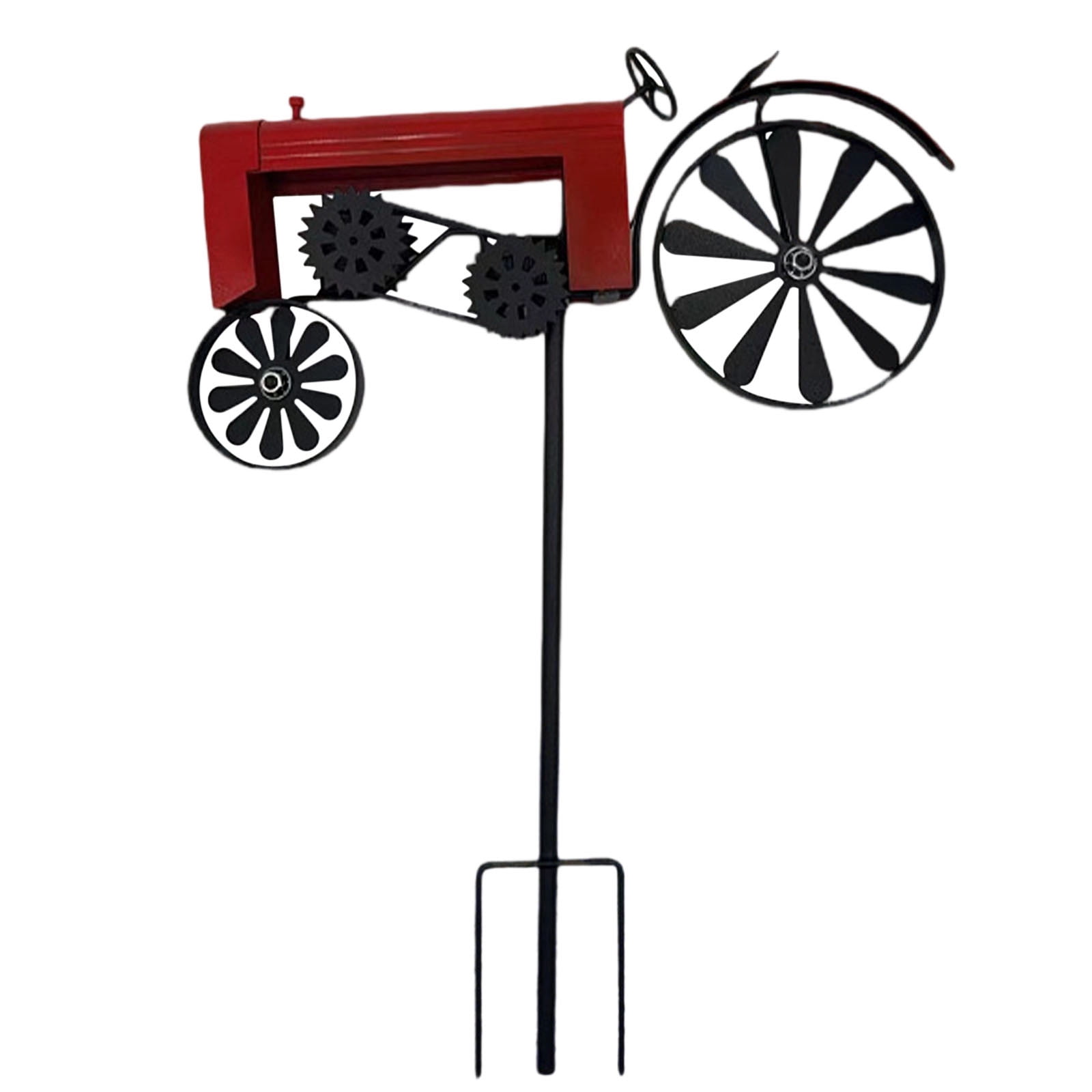 Garden Windmill Decor Outdoor Garden Stake Decor Iron Art Tractor ...