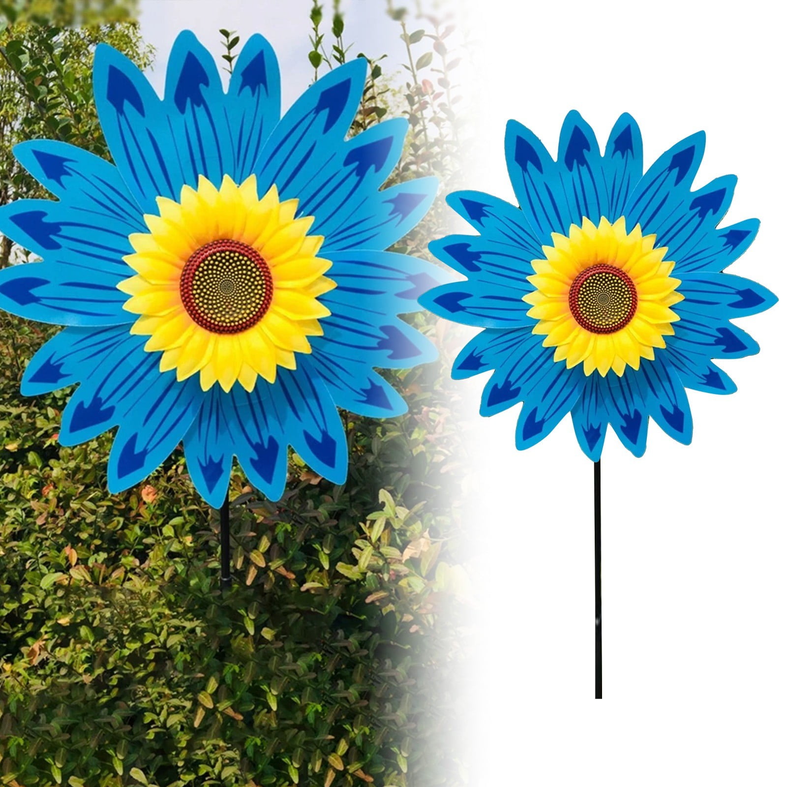 Garden Windmill Solar Lights Metal Yard Decorations Outdoor Summer ...