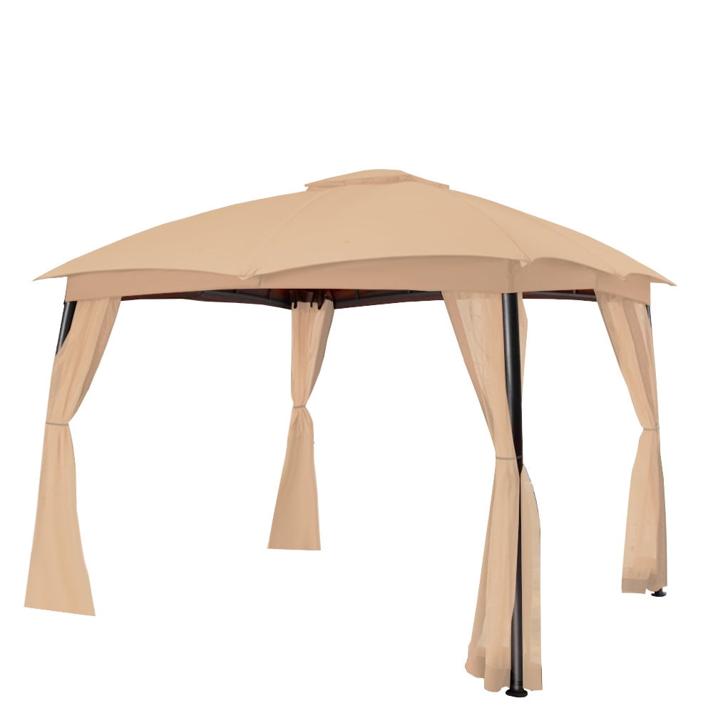 Garden Winds Replacement Canopy, RipLock 350 Polyester, Beige, Fits 10 ...