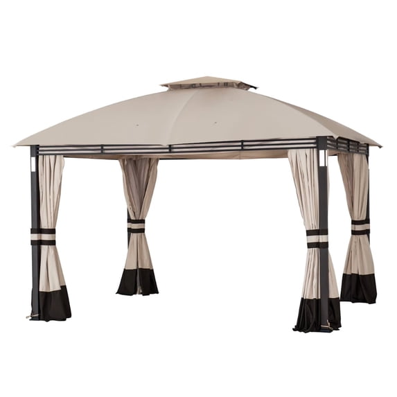 Garden Winds Replacement Canopy Top Cover, 11x13, RipLock 350, Beige ...