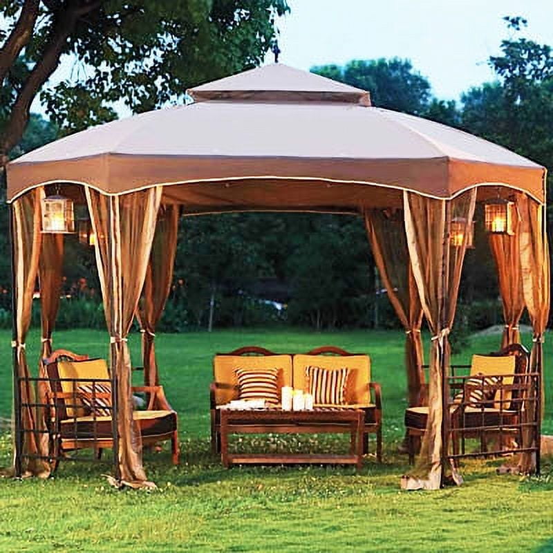 Garden Winds Outdoor Replacement Canopy Top for Sienna Octagon Gazebo ...