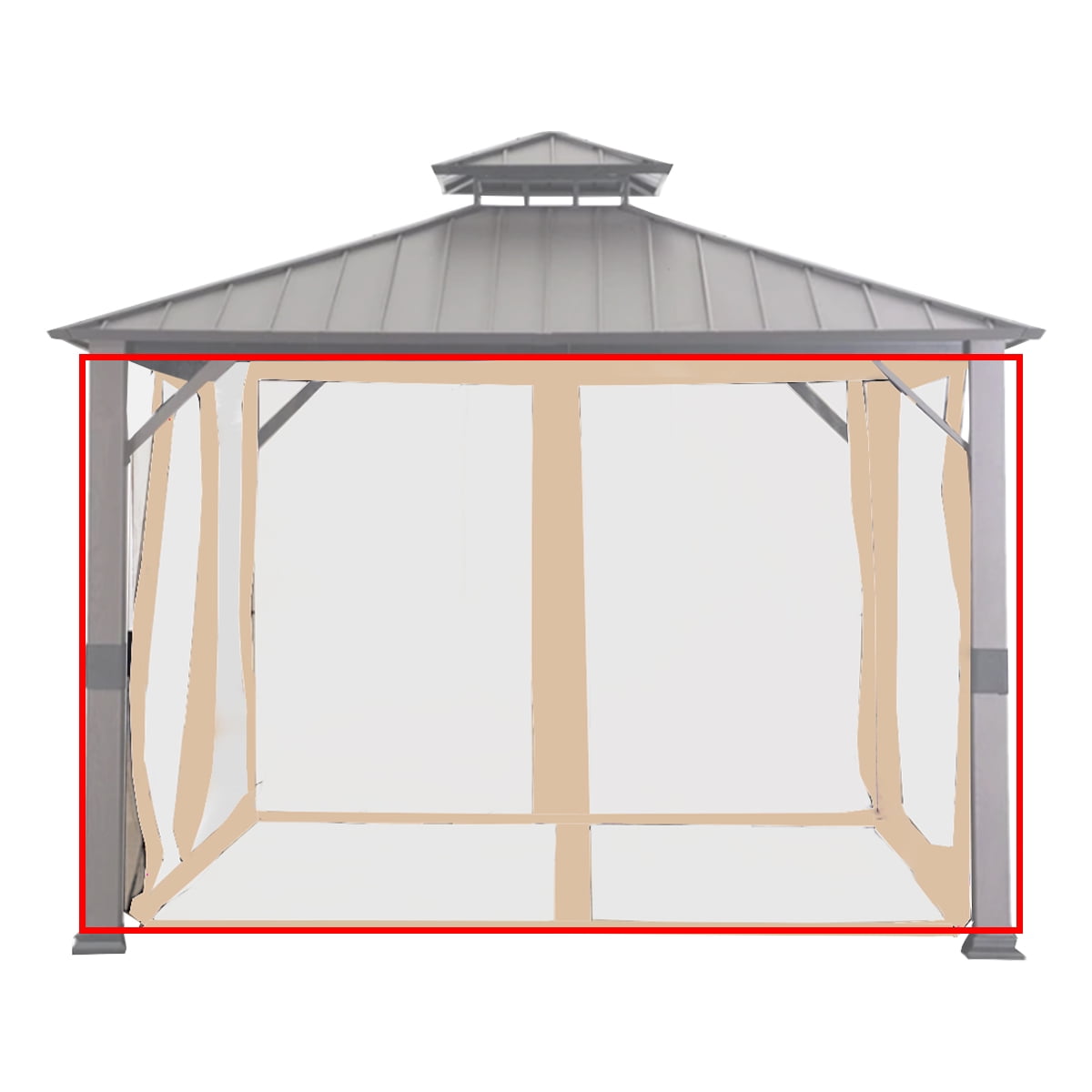 Garden Winds Universal Replacement Mosquito Netting Set for 10' X 10 ...