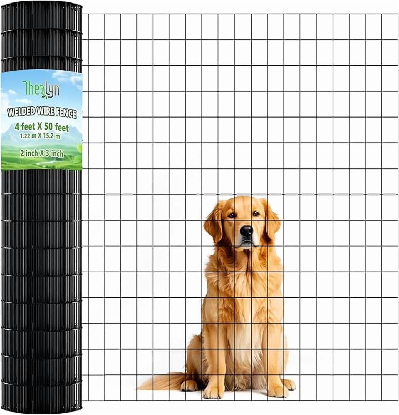 Garden Wire Mesh Fence 4ft x 50ft Mesh Size 2-Inch x 3-Inch Welded Wire ...