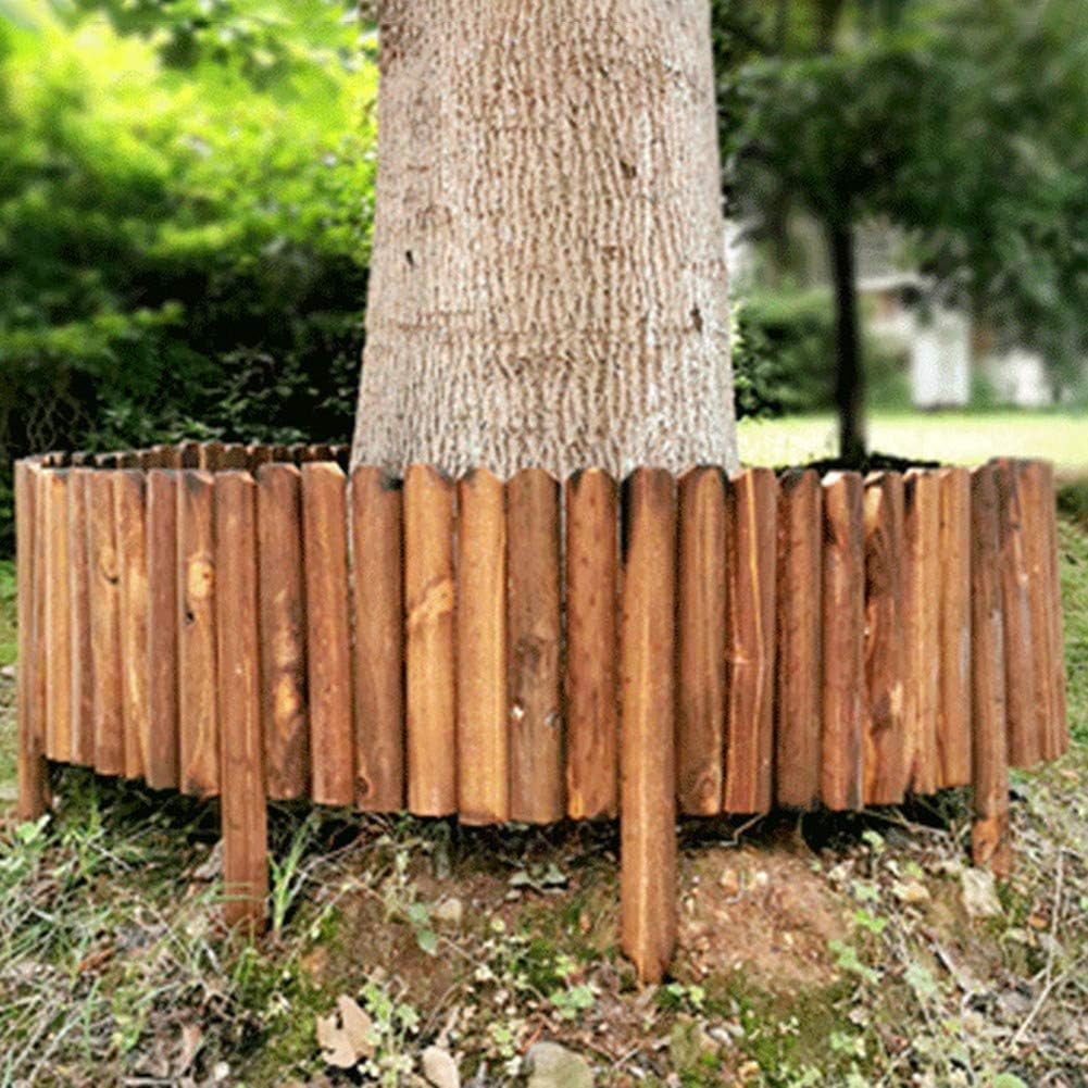 Garden Wooden Fence, Wood Garden Edging Border Anti-Corrosive Wood ...