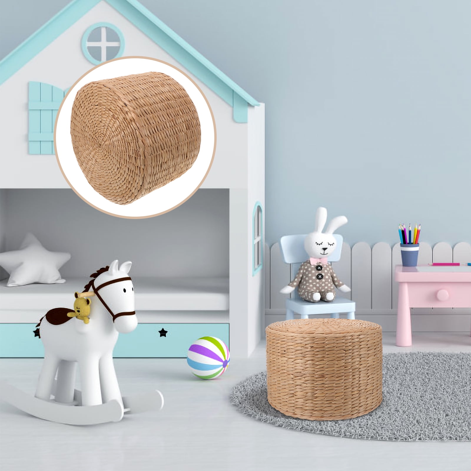 PENIKOKO Small Table Stool Brown 1Pcs 11.6x11.6x7.7in - Walmart.com