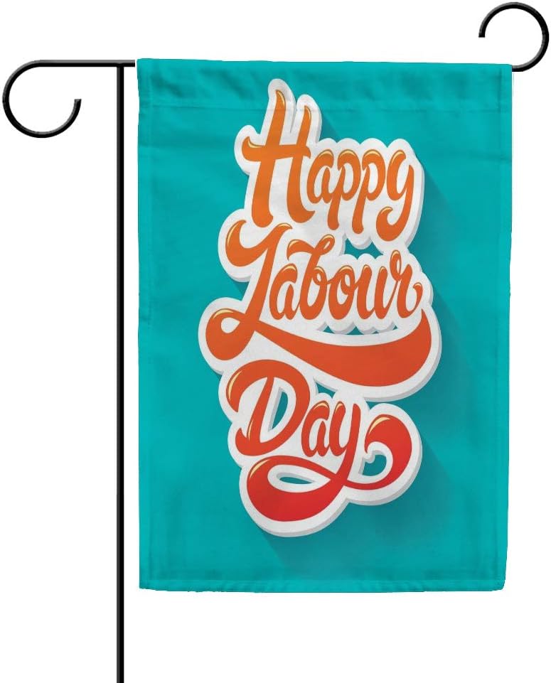 Garden Yard Flags Happy Labour Day Greeting Decor Welcome Greeting Flag ...