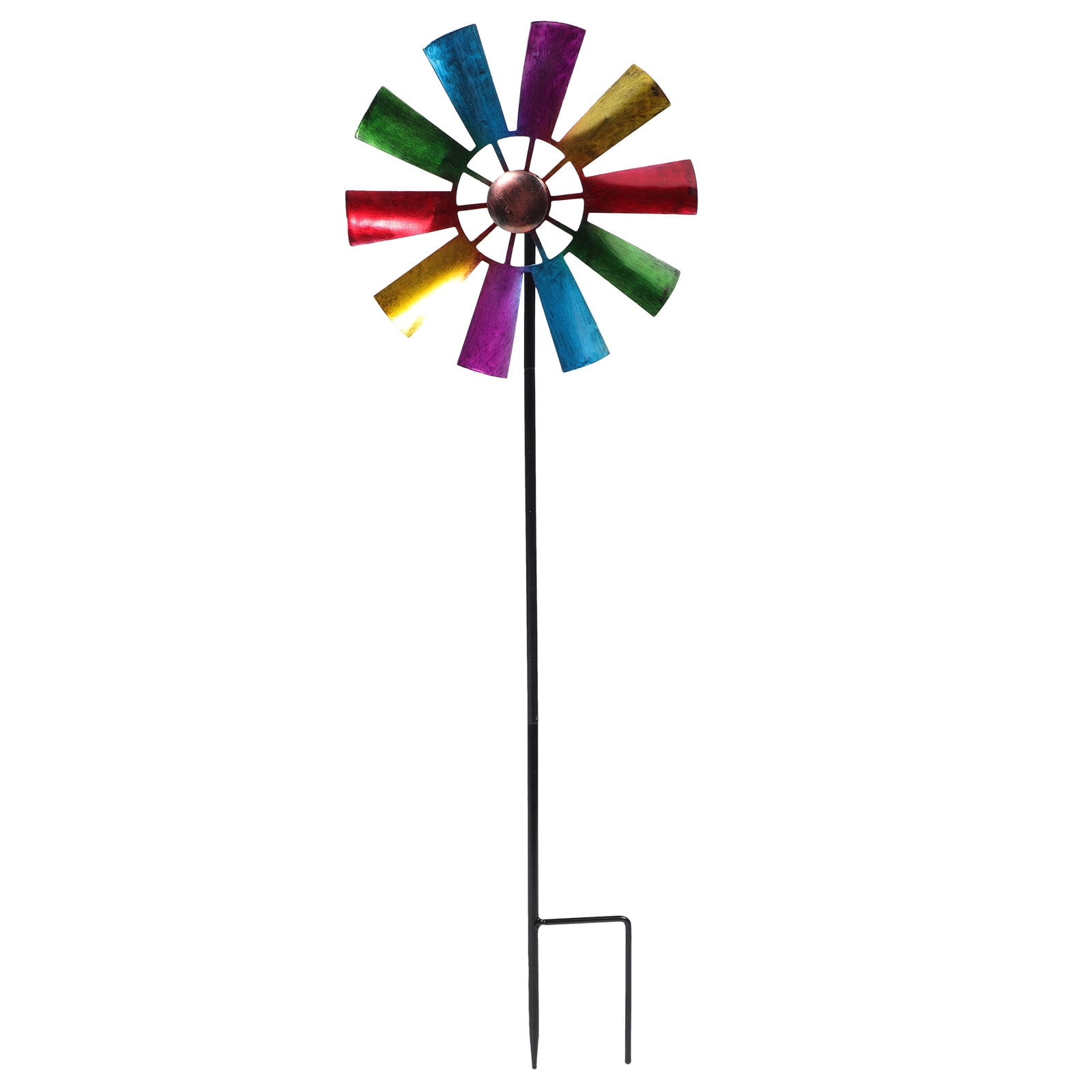 Garden Yard Wind Windmill Metal Spinners Stake Art Pinwheel Pinwheels ...