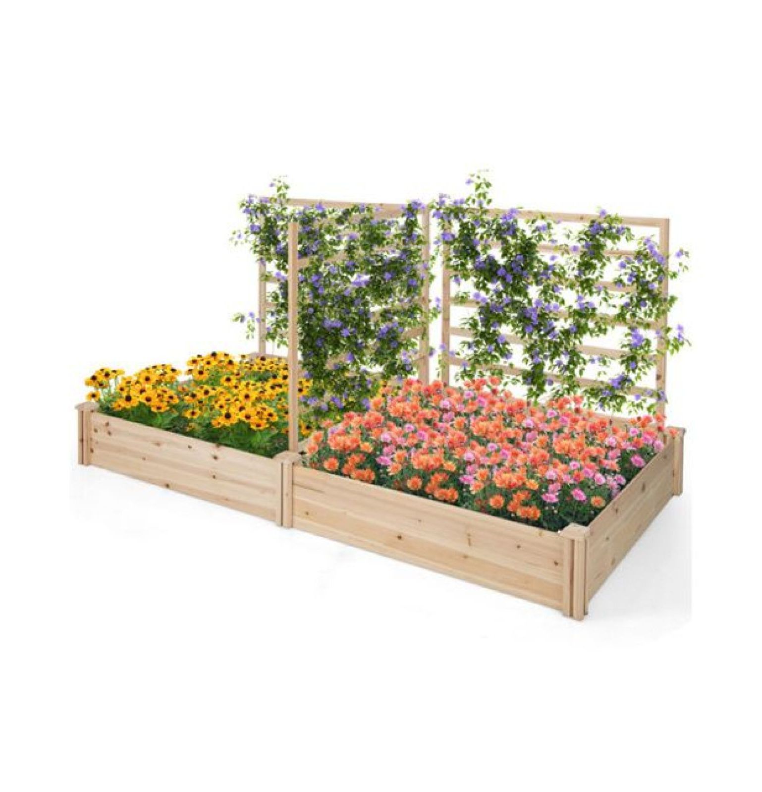 Garden bed outdoor planting box as picture - Walmart.com
