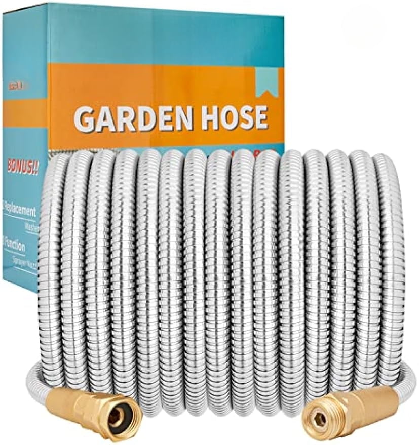 Garden hose - flexible short water pipe with metal joint, 5-foot water ...