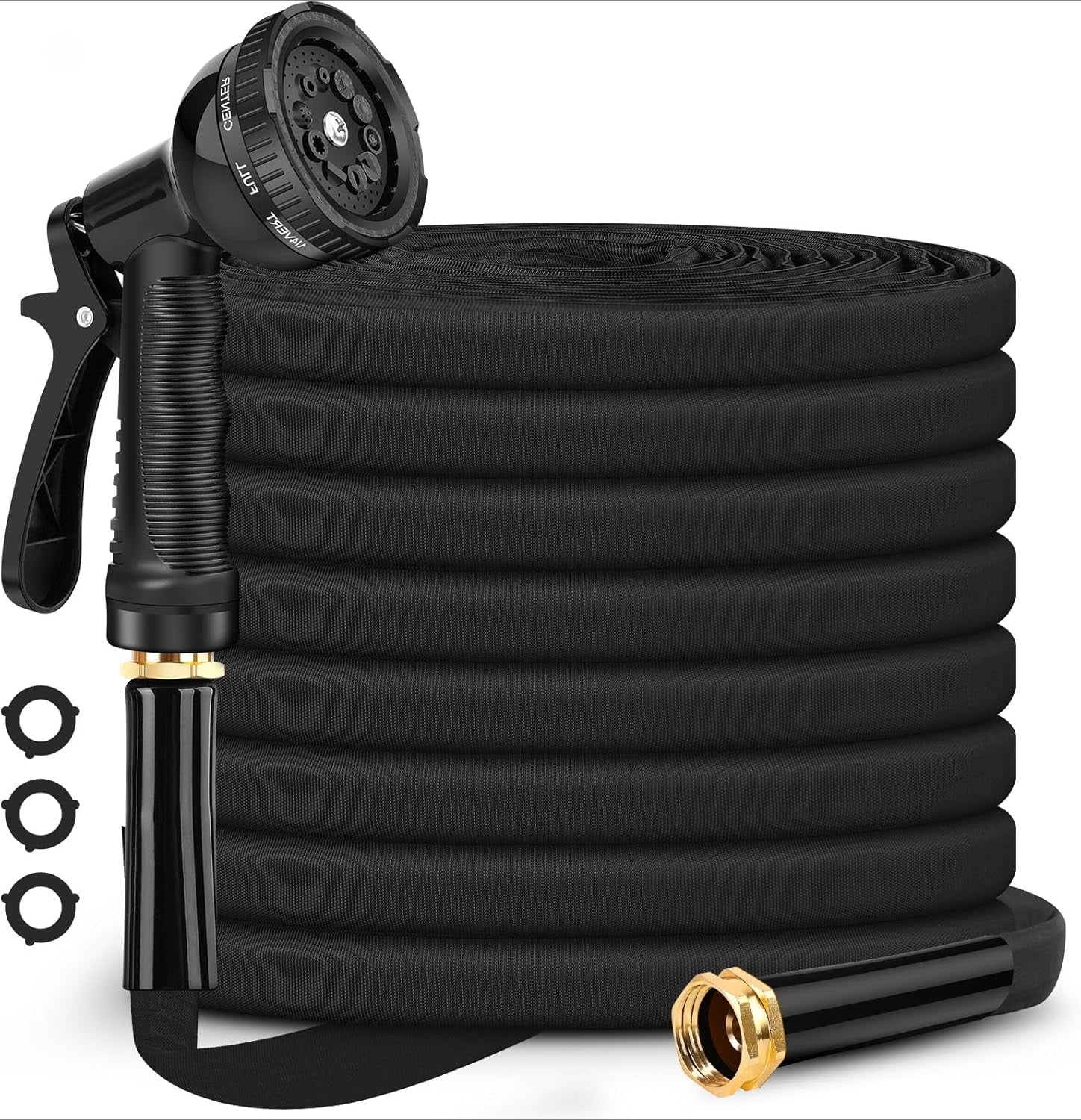 Garden hose non expandable 100 feet, flexible garden hose with 10 ...