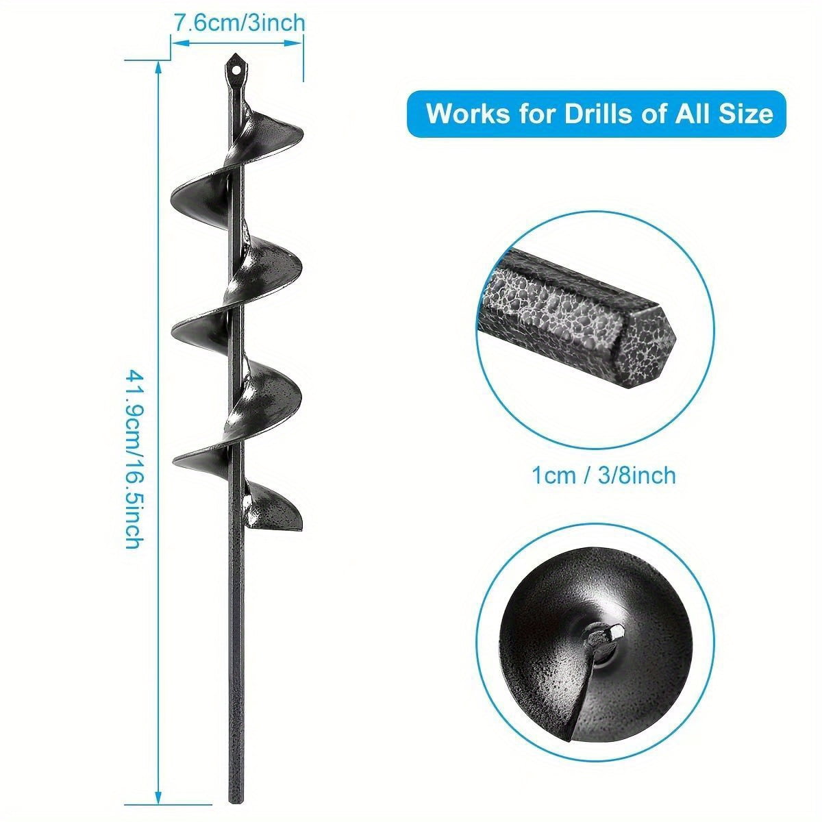 Garden loose soil twist dig pit planting tool alloy drill auger bit ...