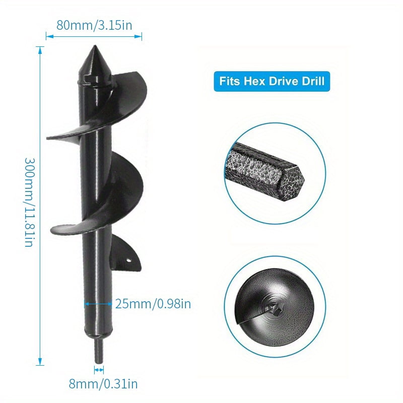 Garden loose soil twist dig pit planting tool alloy drill auger bit ...